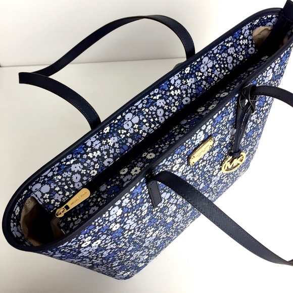 Michael Kors | Bags | New Michael Kors Navy Floral Large Tote | Poshmark